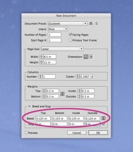 PXPOHIO - How to build a Document with Bleed for Printing